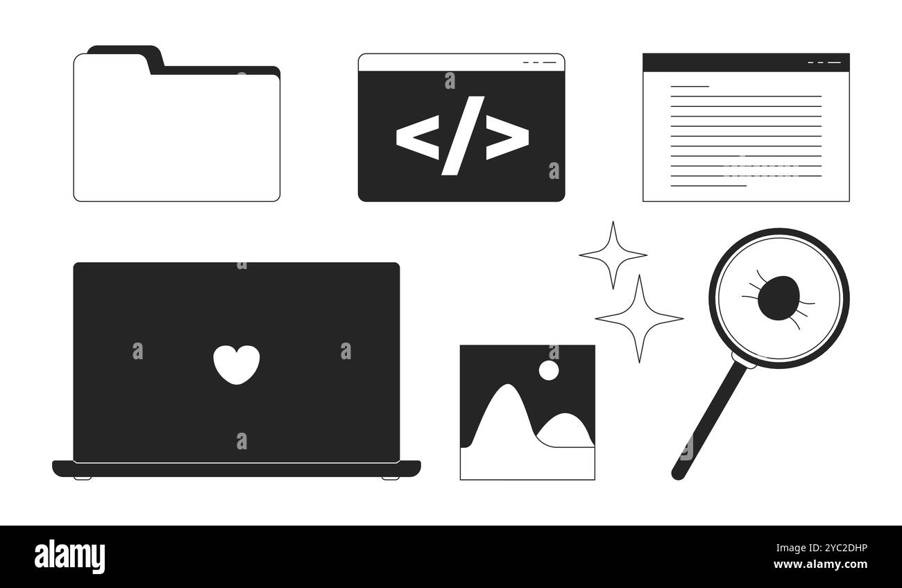 Picture on the desktop Stock Vector Images - Alamy