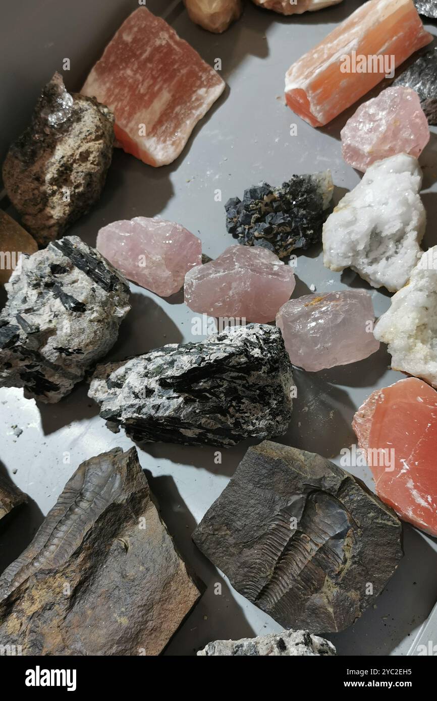 color natural mineral collection as nice background Stock Photo - Alamy
