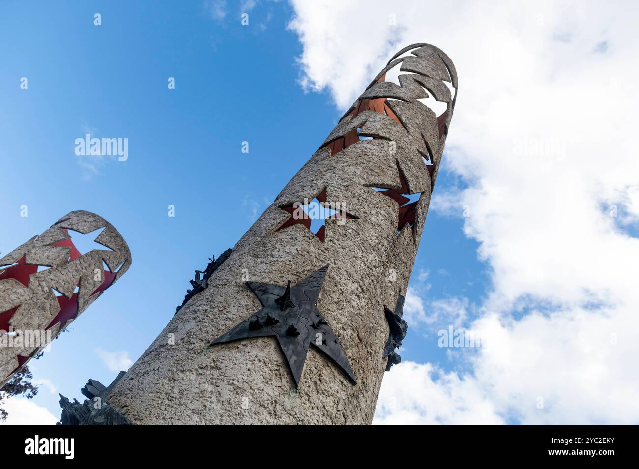 Schengen Luxembourg 1st October 2024. Nation Pillars, Nationensäule on ...