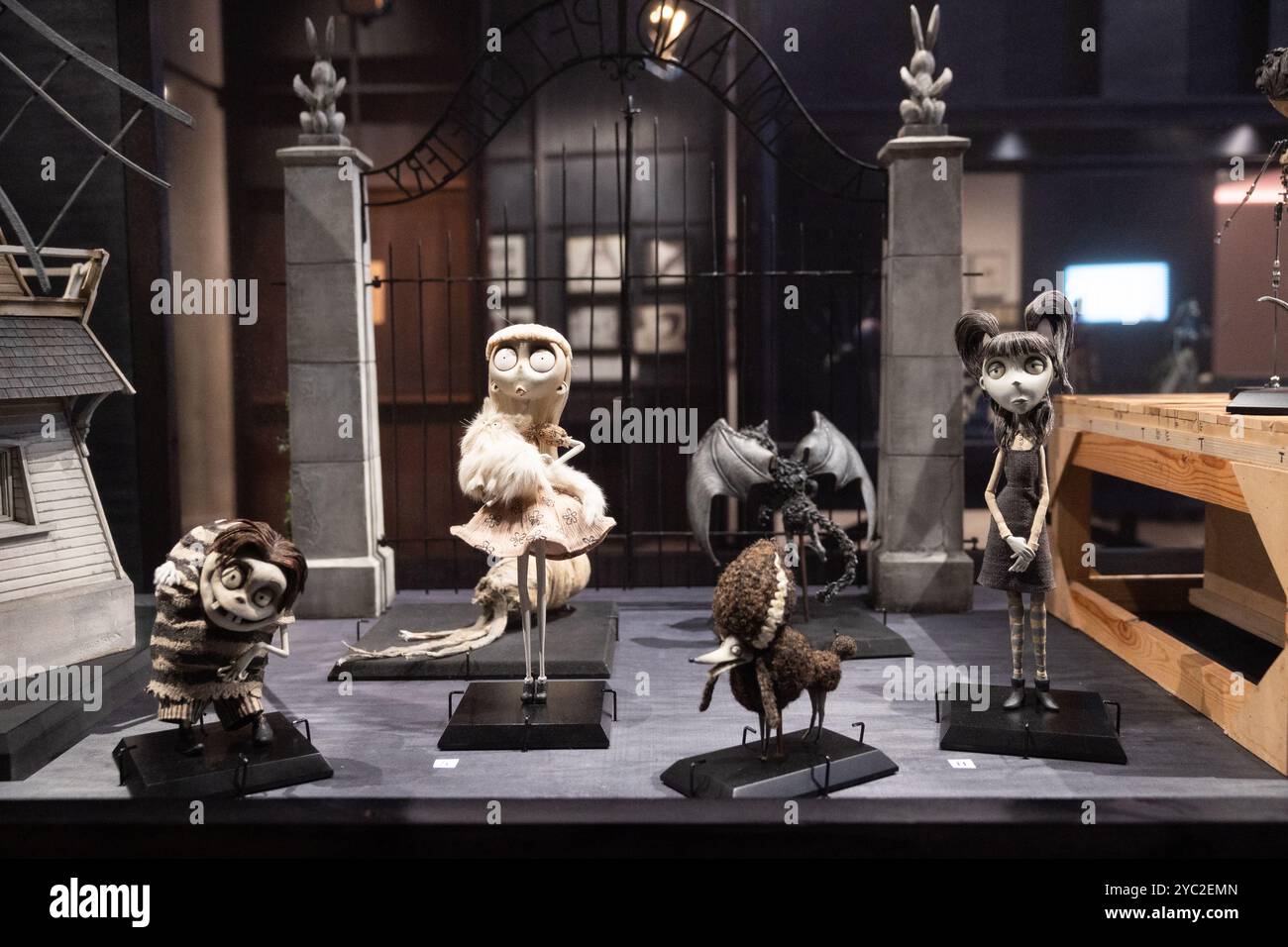 London, UK. October 21, 2024. Puppets from the 2012 film Frankenweenie ...