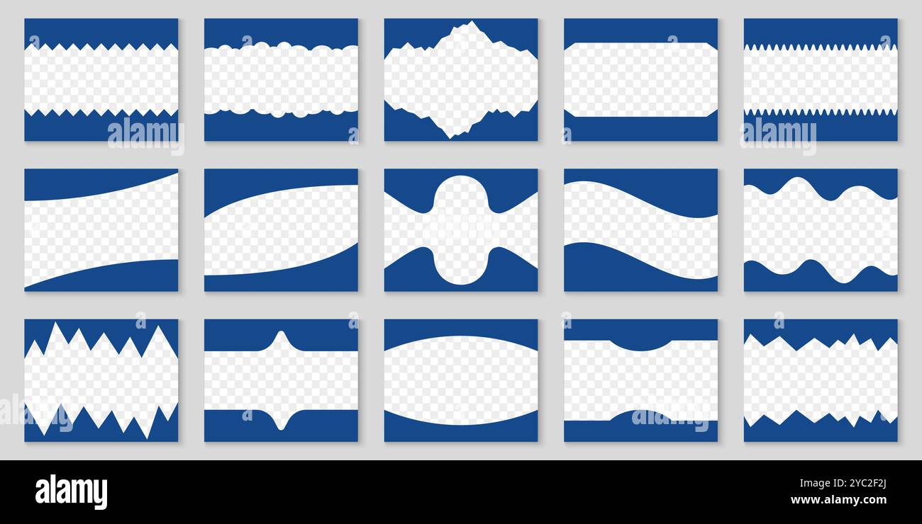 Abstract Divider Shapes Set for Websites with Transparent Background ...