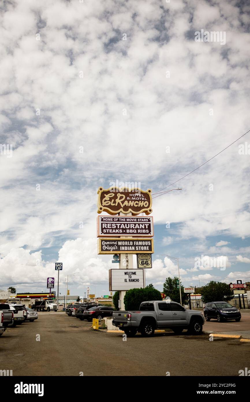 El Rancho Motel Along Route 66 in New Mexico Stock Photo - Alamy