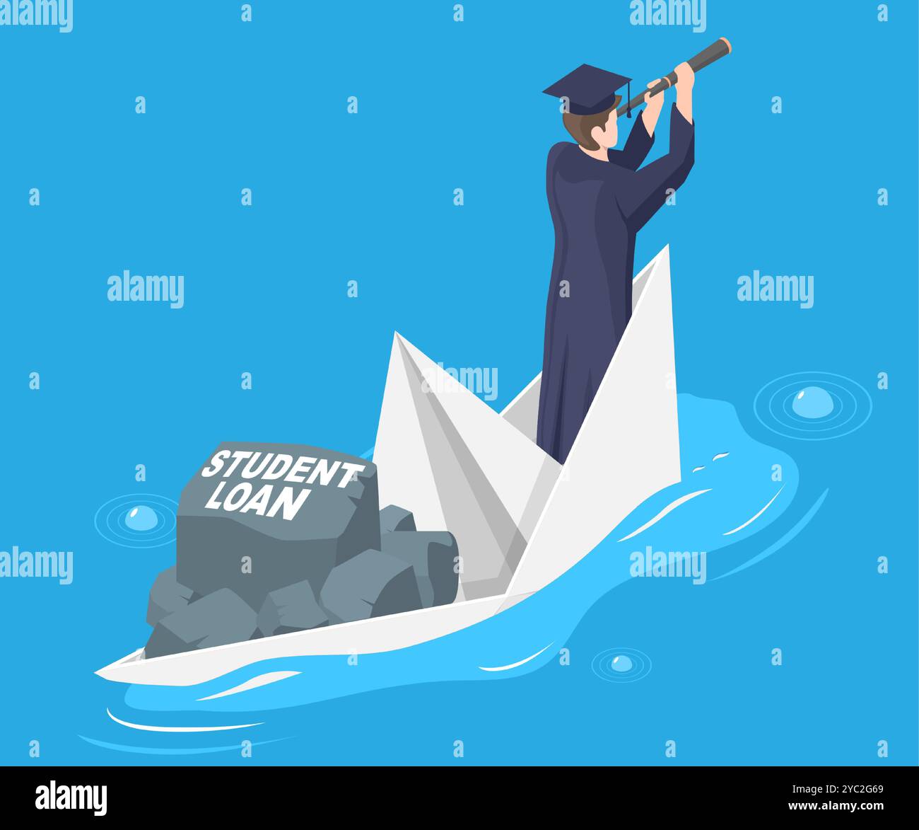 Education debts Stock Vector Images - Alamy