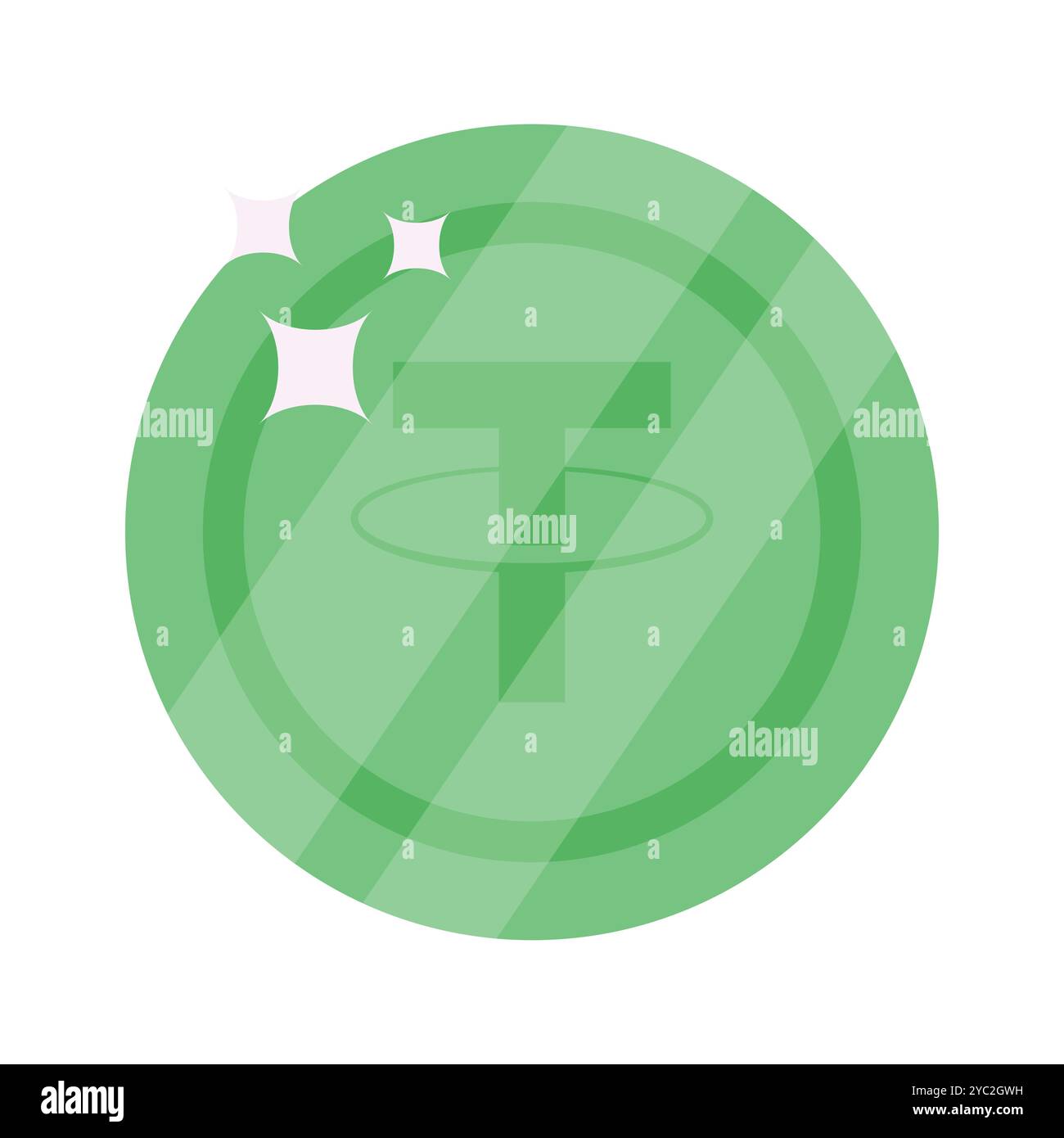 Well designed icon of tether coin, cryptocurrency coin vector design ...