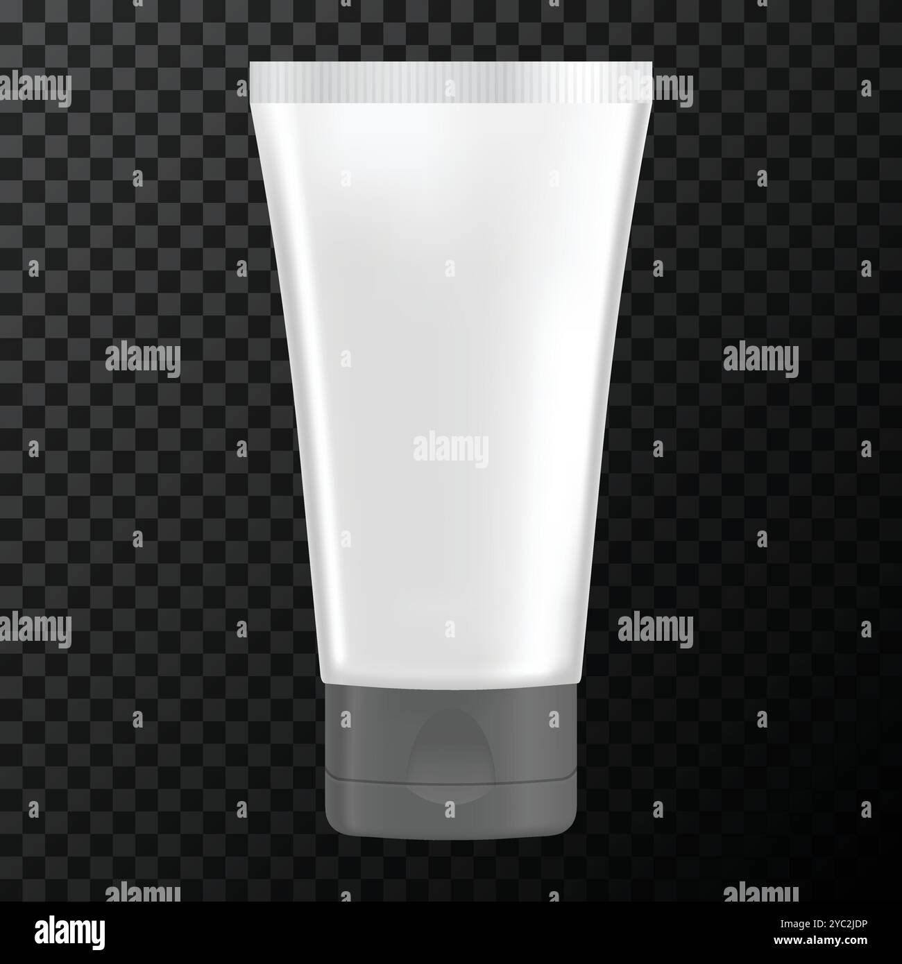 Blank plastic tube mockup for cosmetics without label and brand name ...