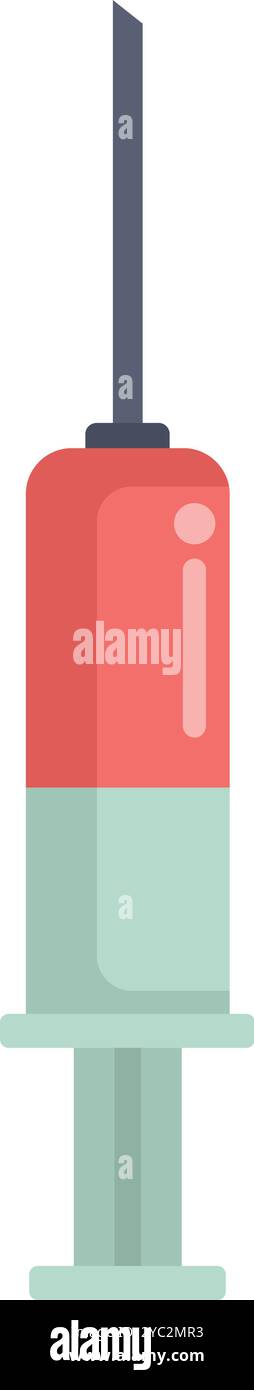 Medical syringe is being used for injecting medicine using a needle ...