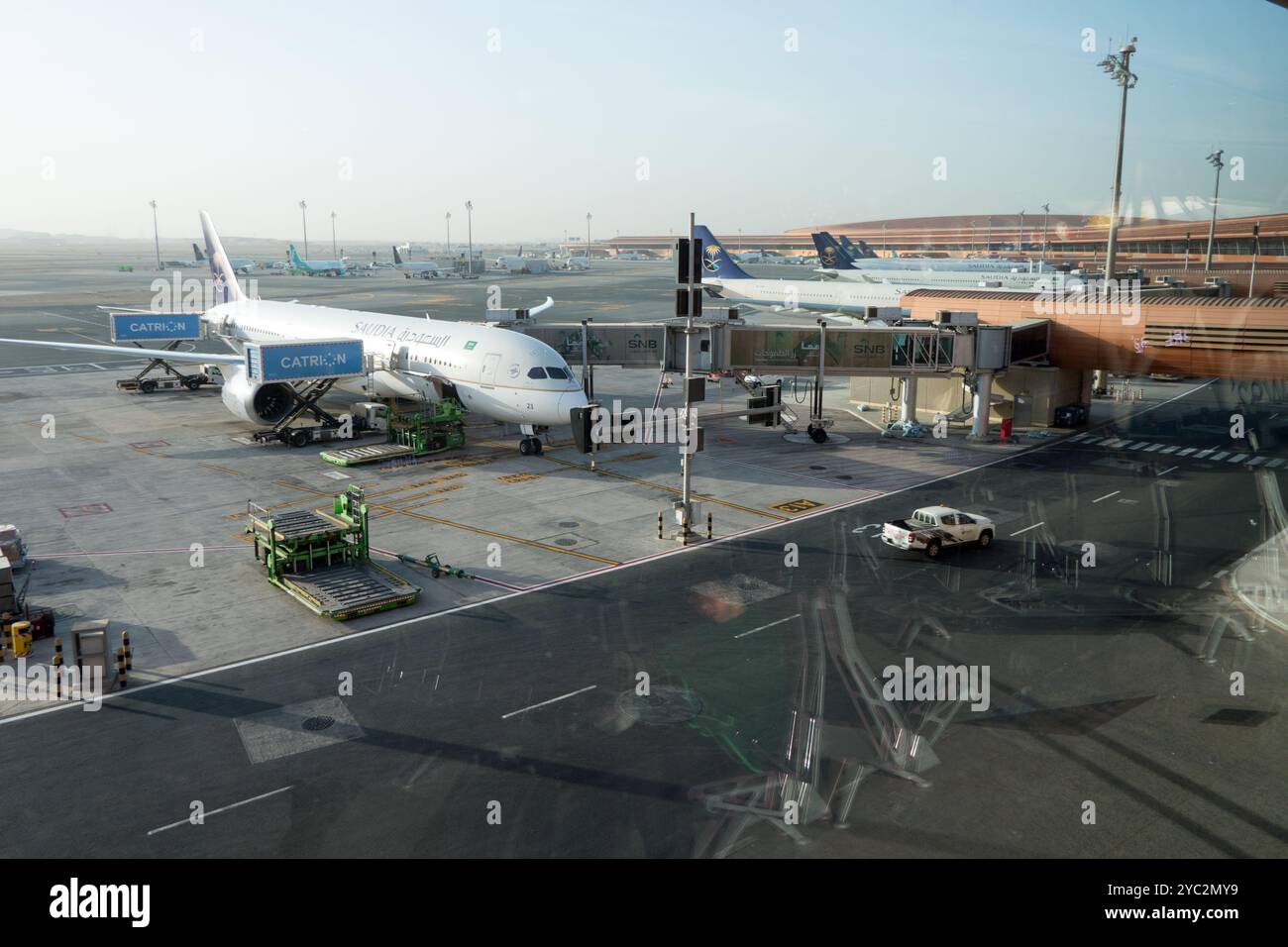 View of King Abdulaziz International Airport in Jeddah, Saudi Arabia ...