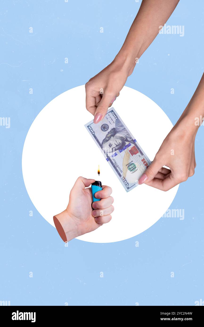 Composite trend artwork sketch image photo collage of office manager ...