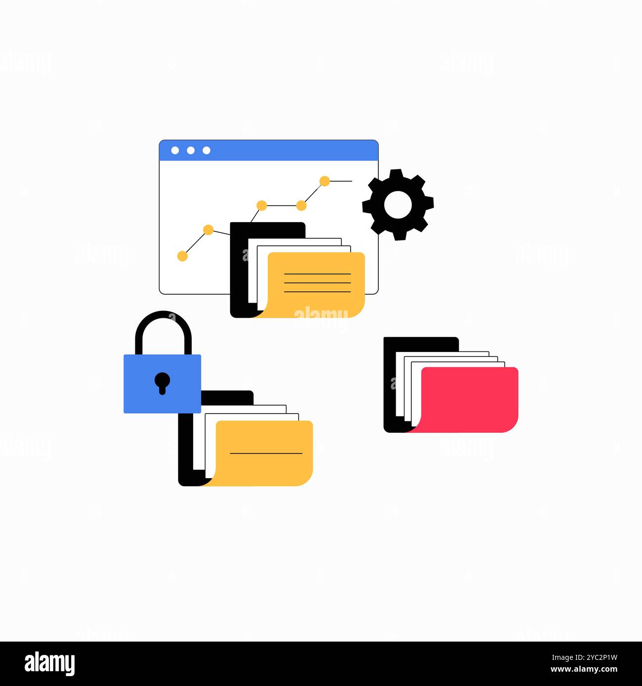 Files in folders Stock Vector Images - Alamy