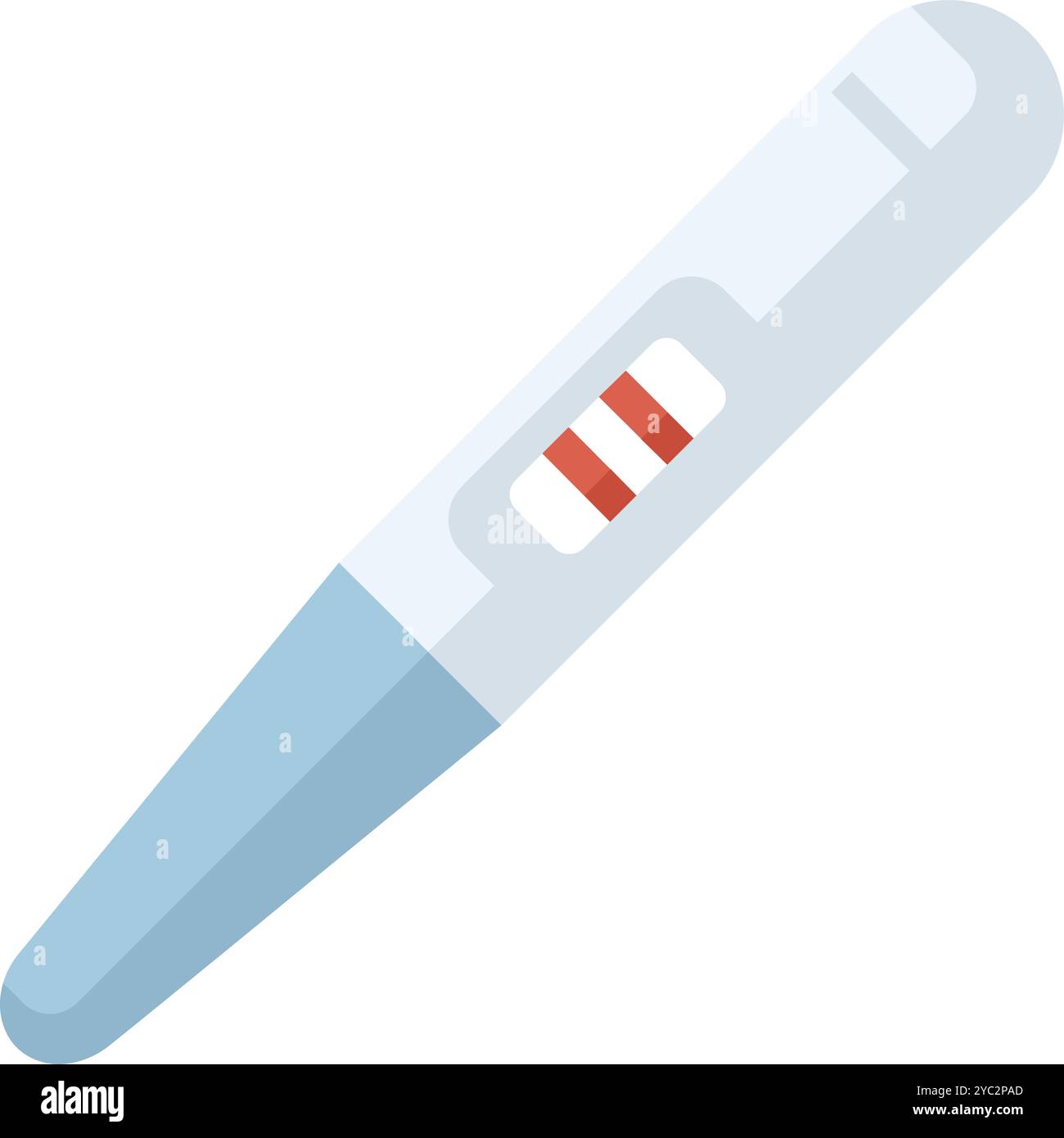 Positive pregnancy test showing two red lines for pregnant result Stock ...