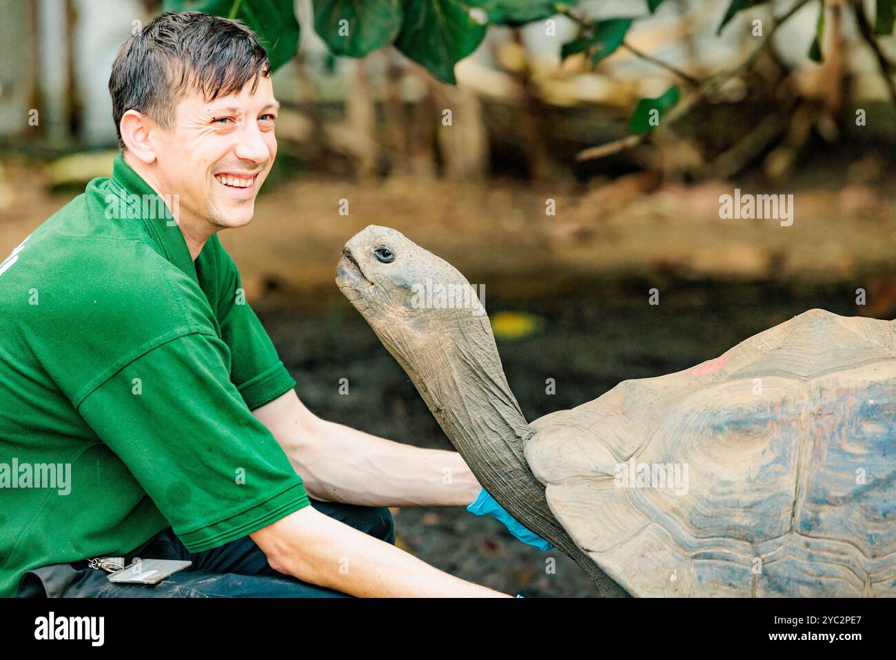 ZSL London Zoo, London, UK. 21st October 2024. Senior keeper, Jamie ...