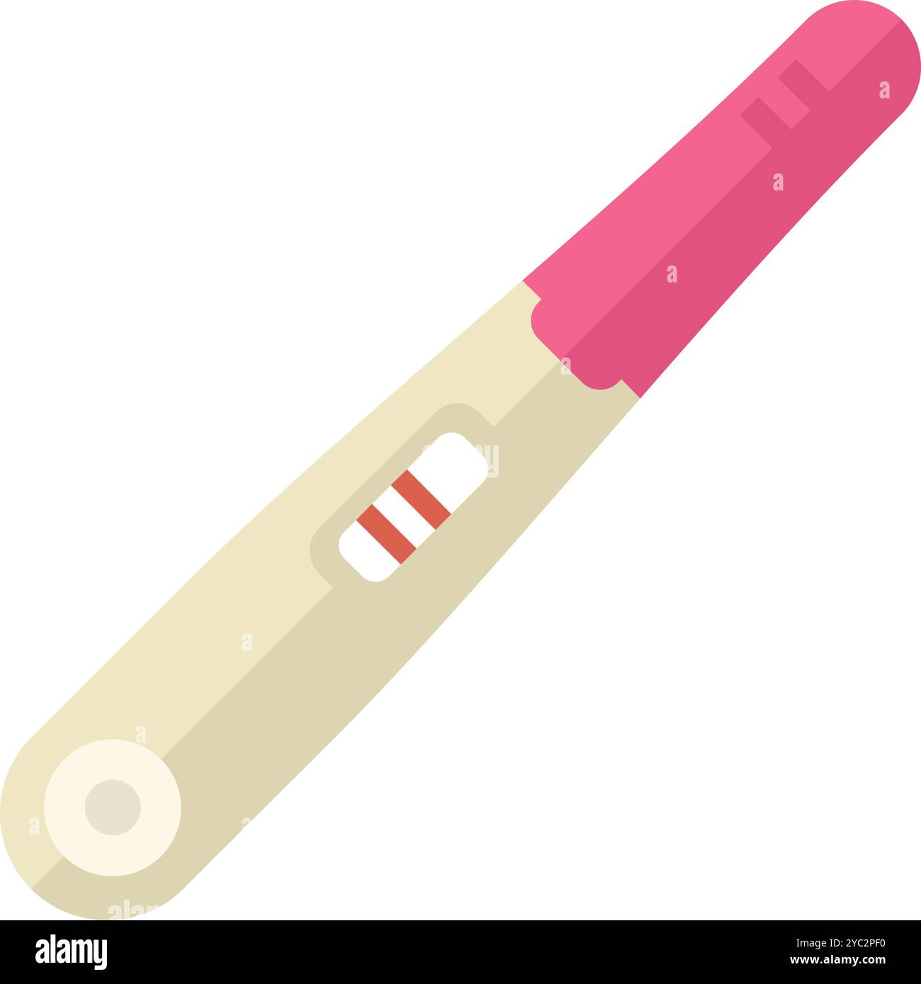 Positive pregnancy test is showing two red lines, indicating pregnancy ...