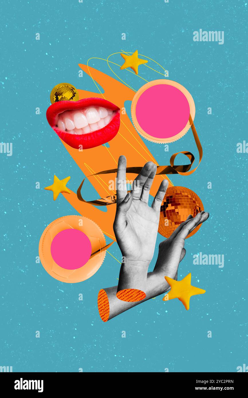 Composite trend artwork sketch photo collage of copyspace human person ...