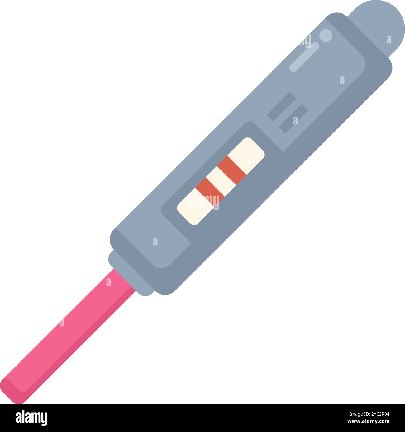 Simple flat vector illustration of a pregnancy test showing positive ...