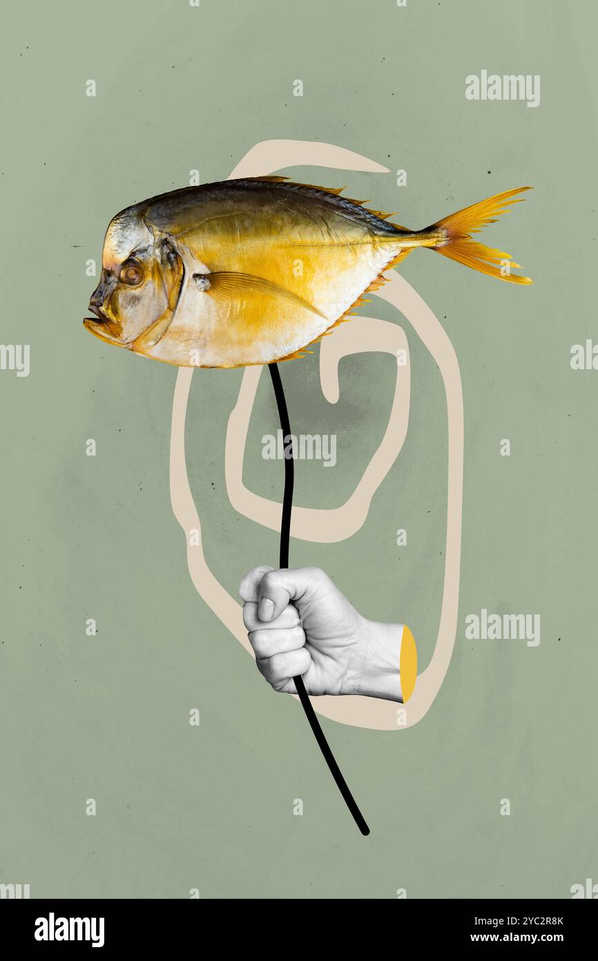 Composite collage picture image of hand hold string fishing air balloon ...