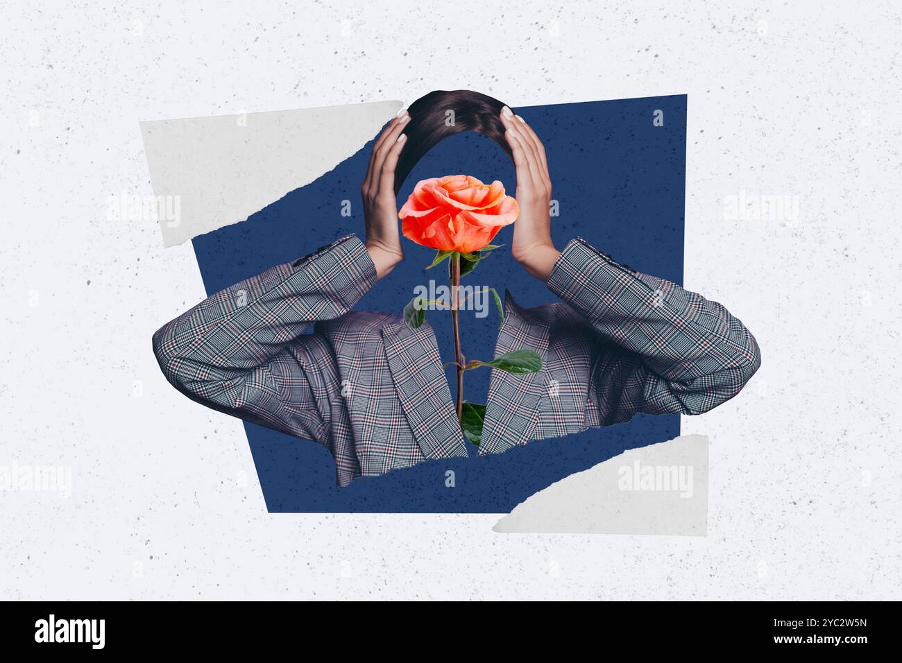 Composite trend artwork 3D sketch image photo collage of young woman ...