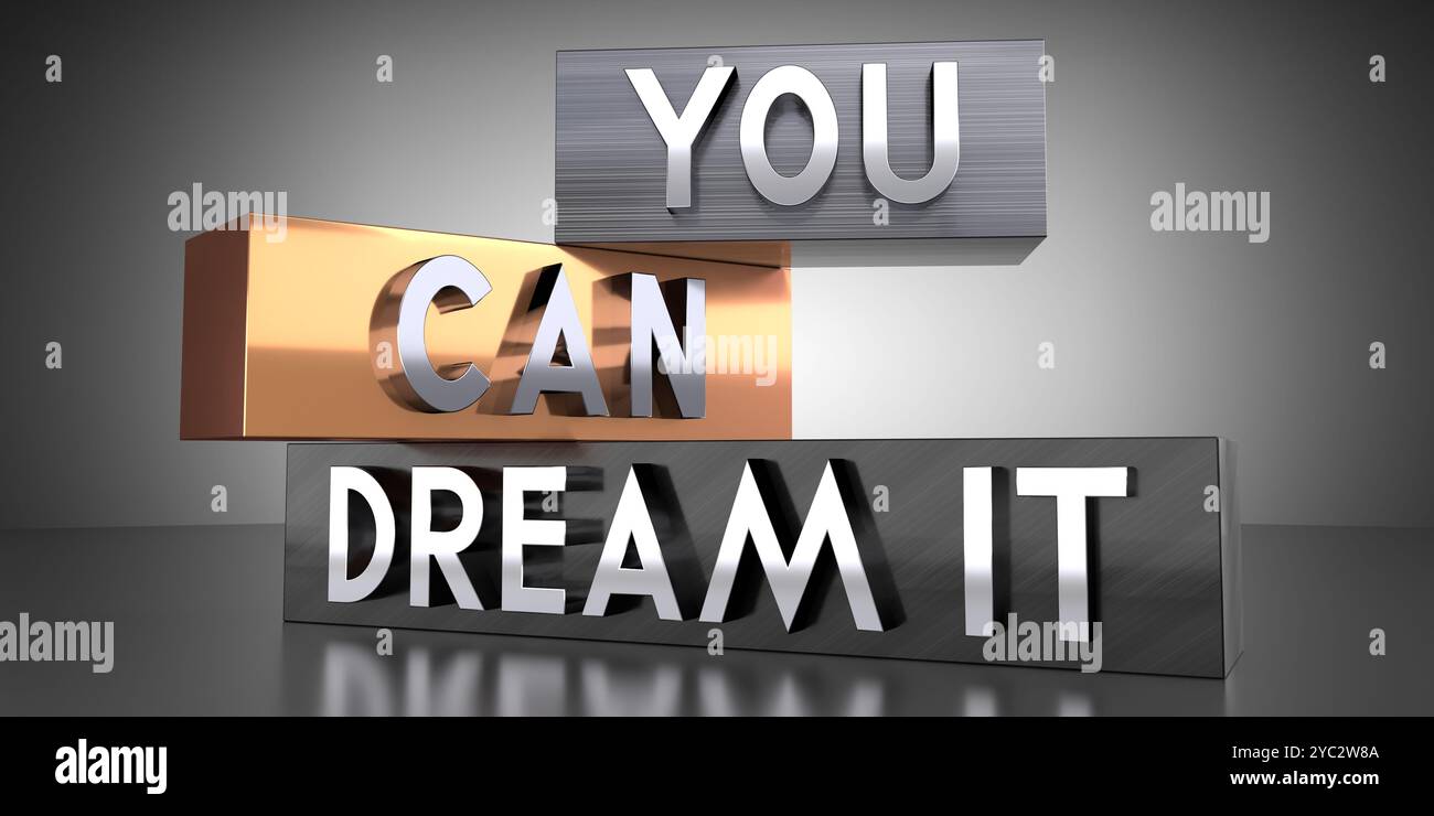 Dream 3d text words hi-res stock photography and images - Alamy