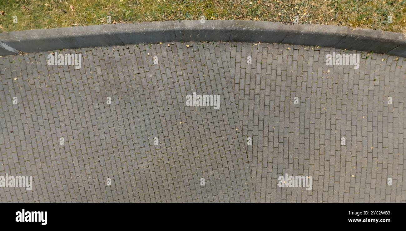 top view of surface of pedestrian path with paving slabs Stock Photo ...