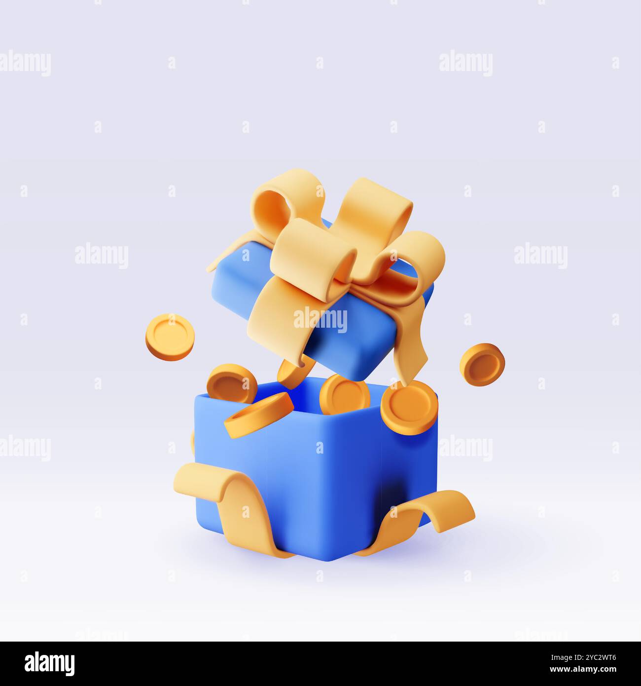 3D open gift box full of gold coins isolated Stock Vector Image & Art ...