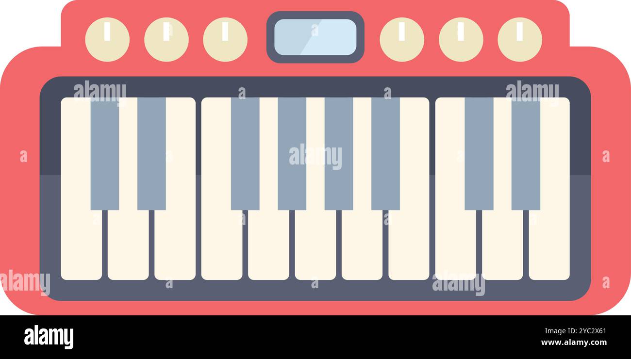Modern red synthesizer close Stock Vector Images - Alamy