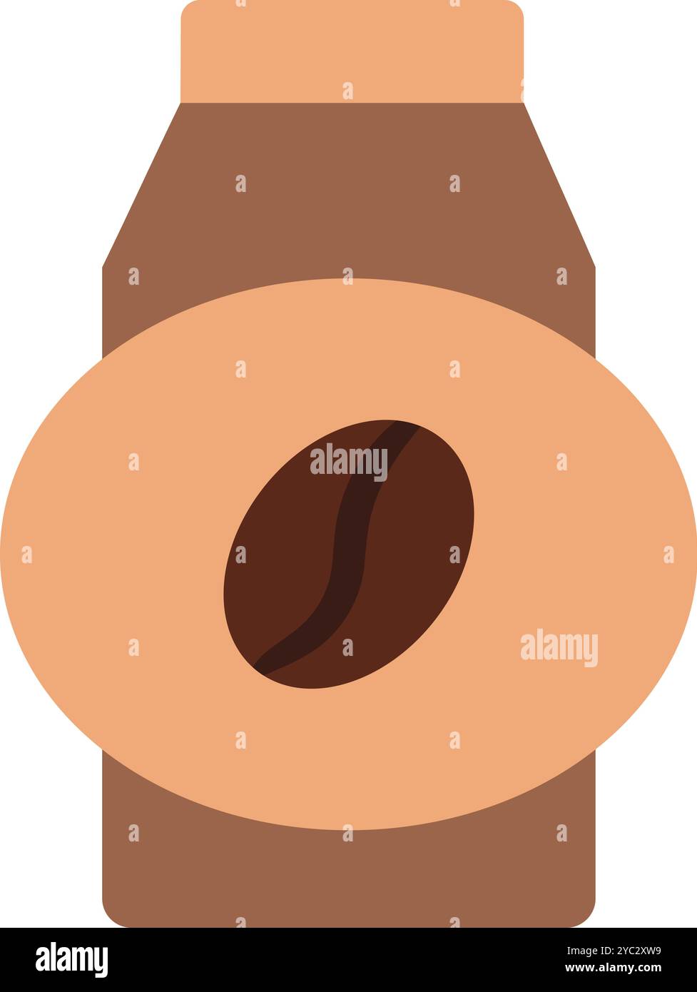 Vector illustration of milk pack for making coffee in solid cartoon ...