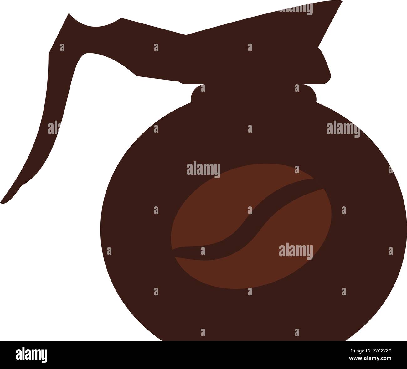 Vector illustration of a coffee spout in solid cartoon style. Turkish ...