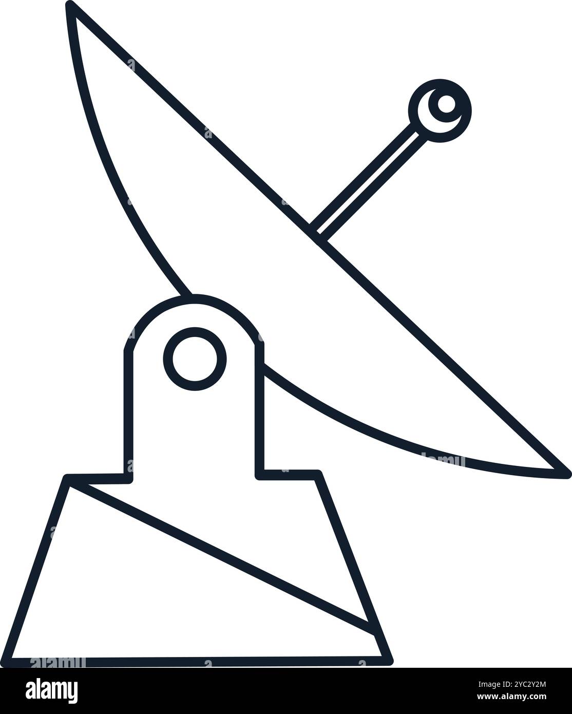 Vector illustration of gateway ground equipment in linear style ...