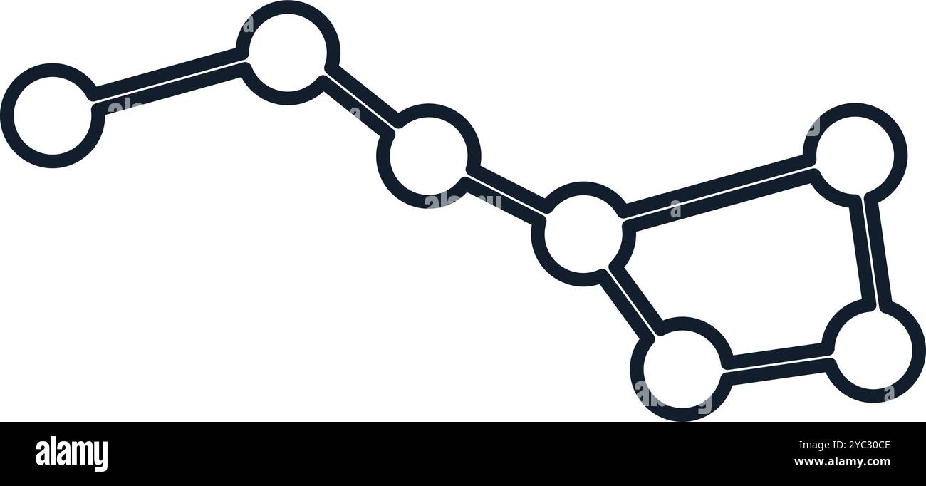 Vector illustration of constellation in linear style. Science ...
