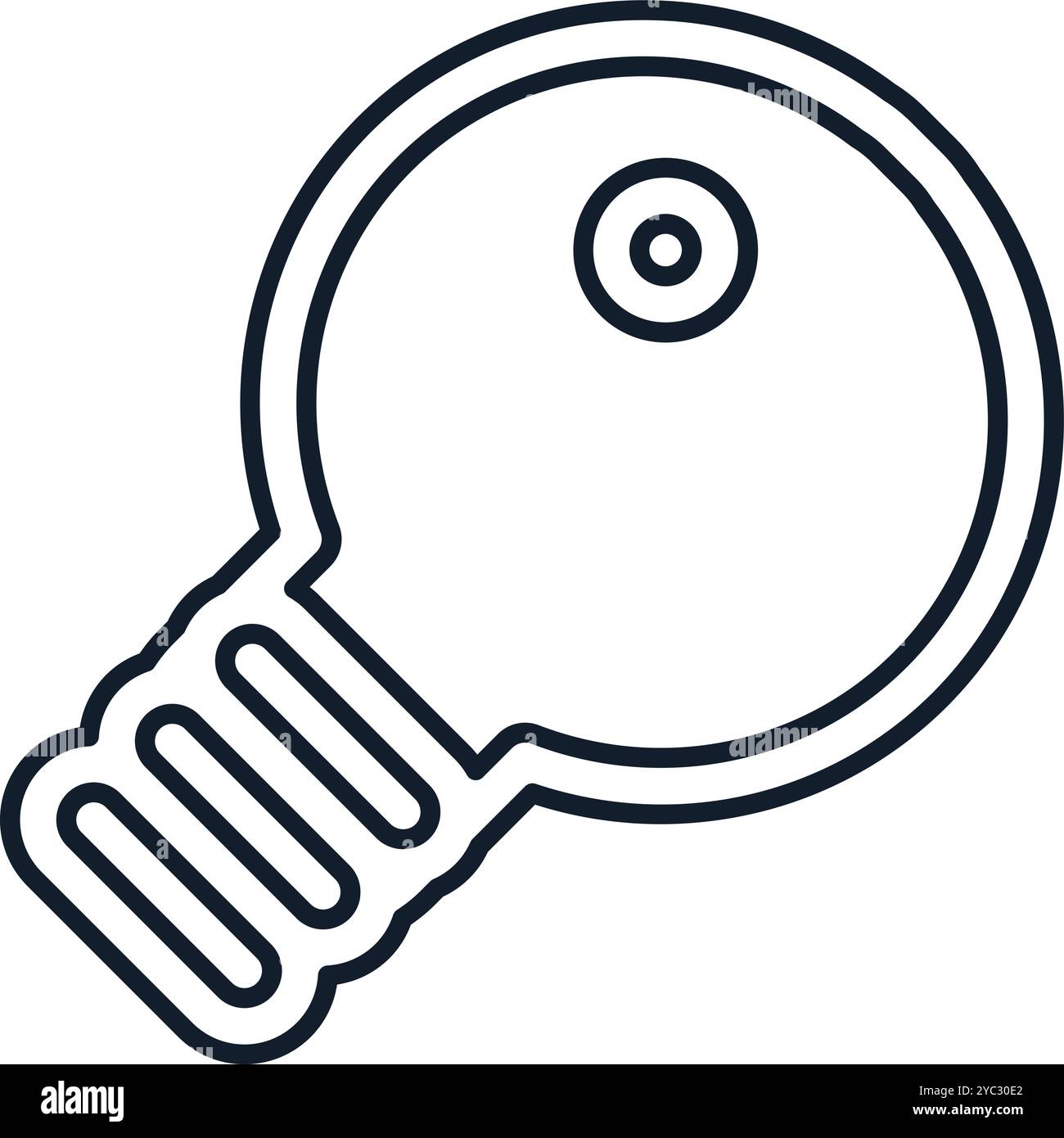 Vector abstract illustration of bulb in linear style. Science ...