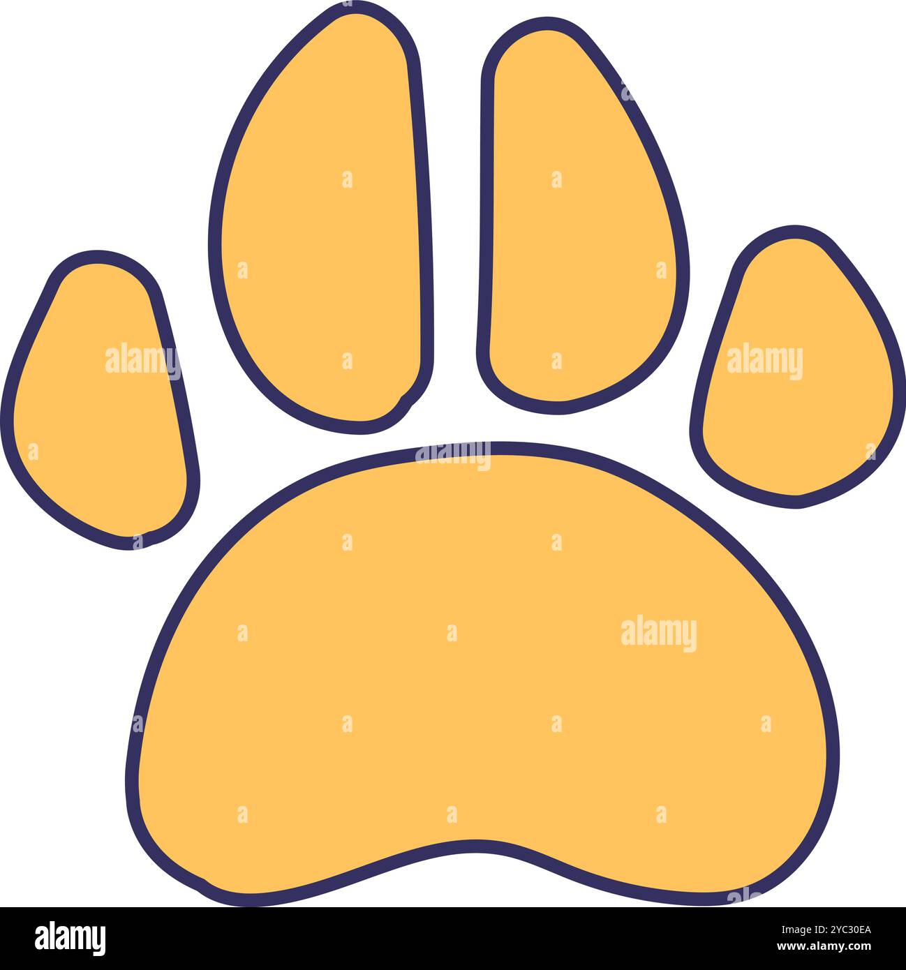 Dog footprint Stock Vector Images - Alamy