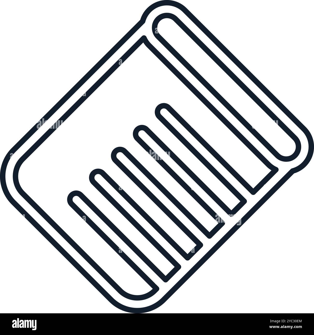 Vector abstract illustration of glass tube in linear style. Science ...