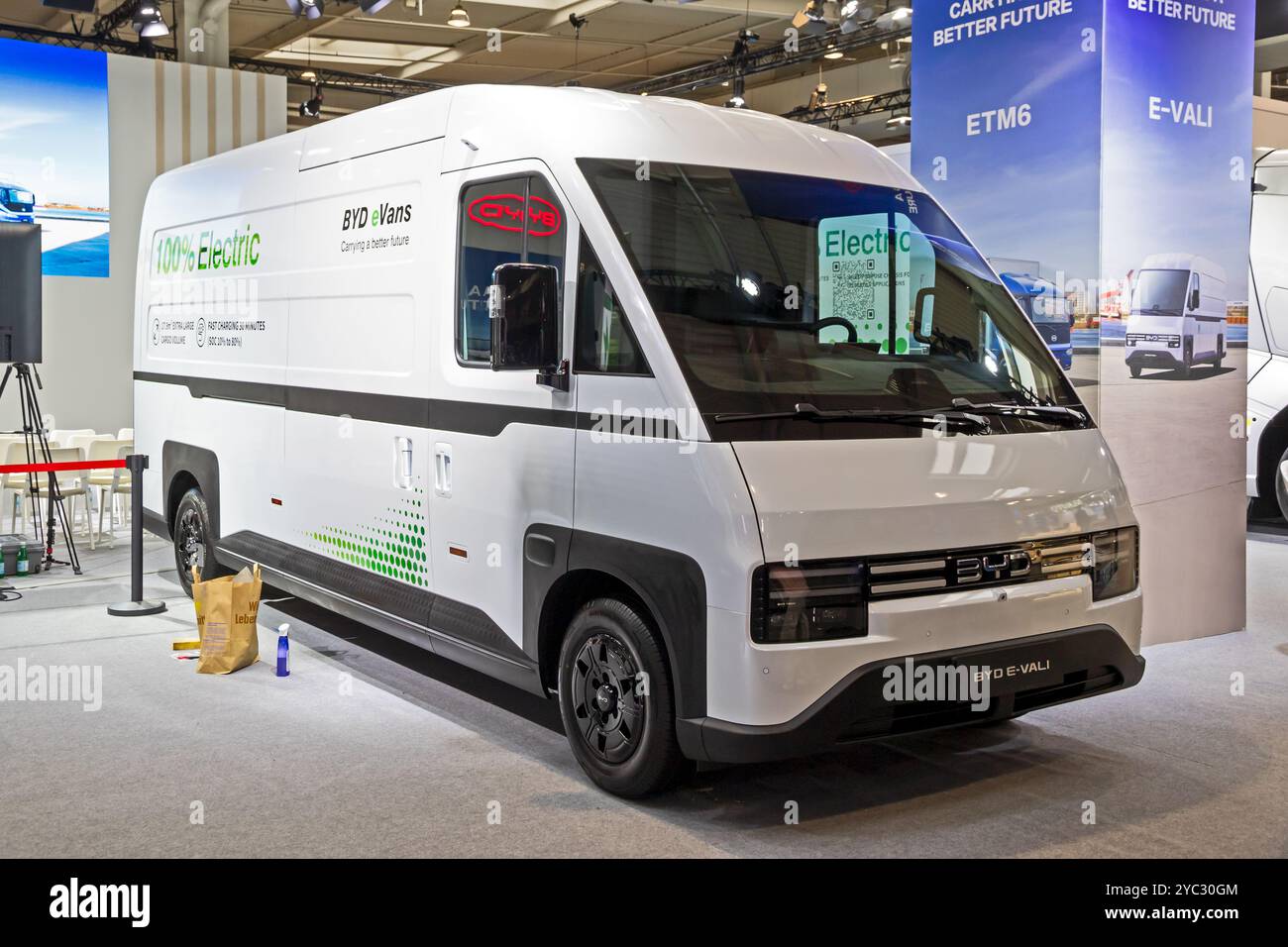 BYD E-Vali electric van at the Hannover IAA Transportation Motor Show. Germany - September 16 ...