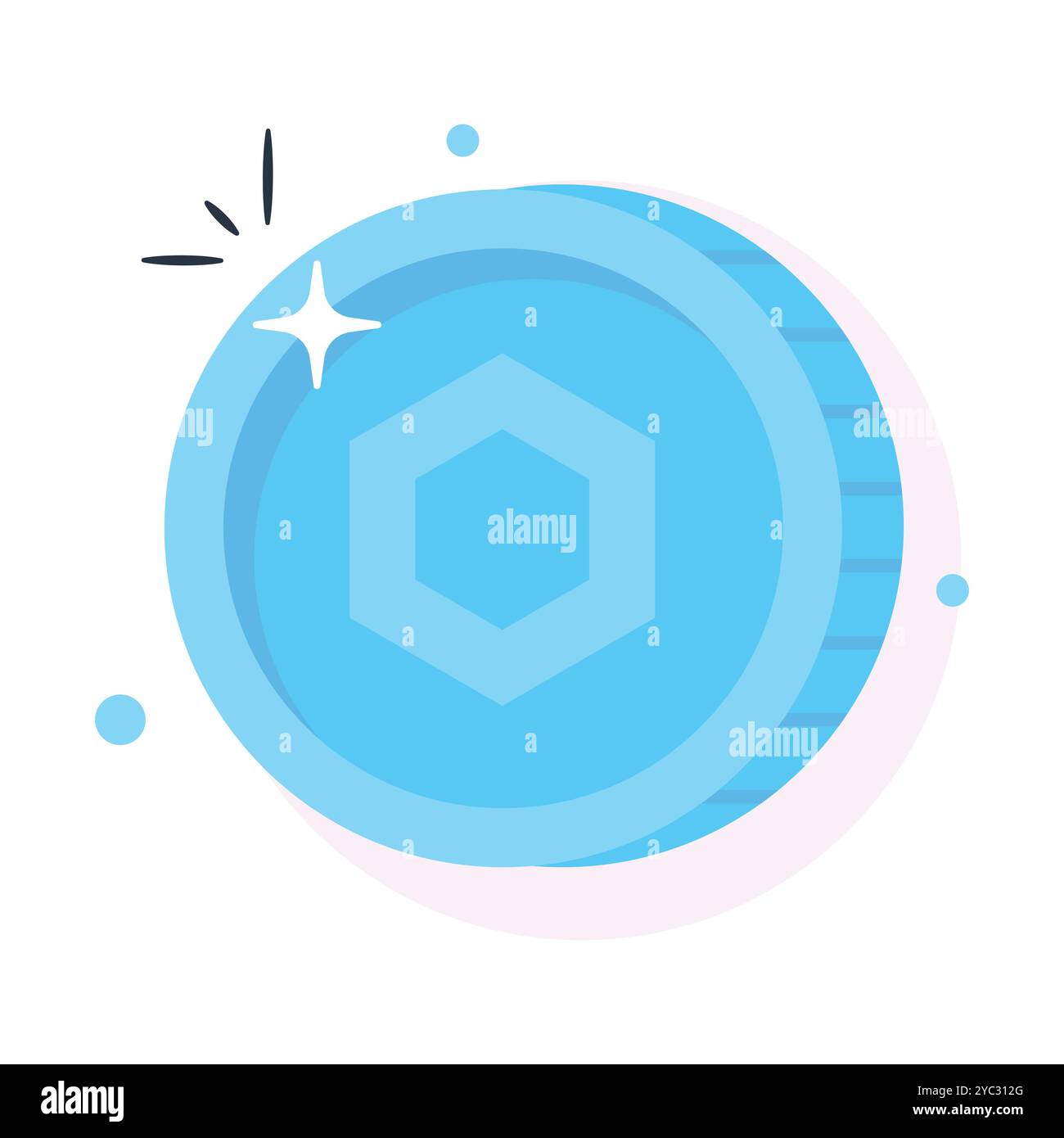 Well designed icon of chain link coin, cryptocurrency coin vector ...