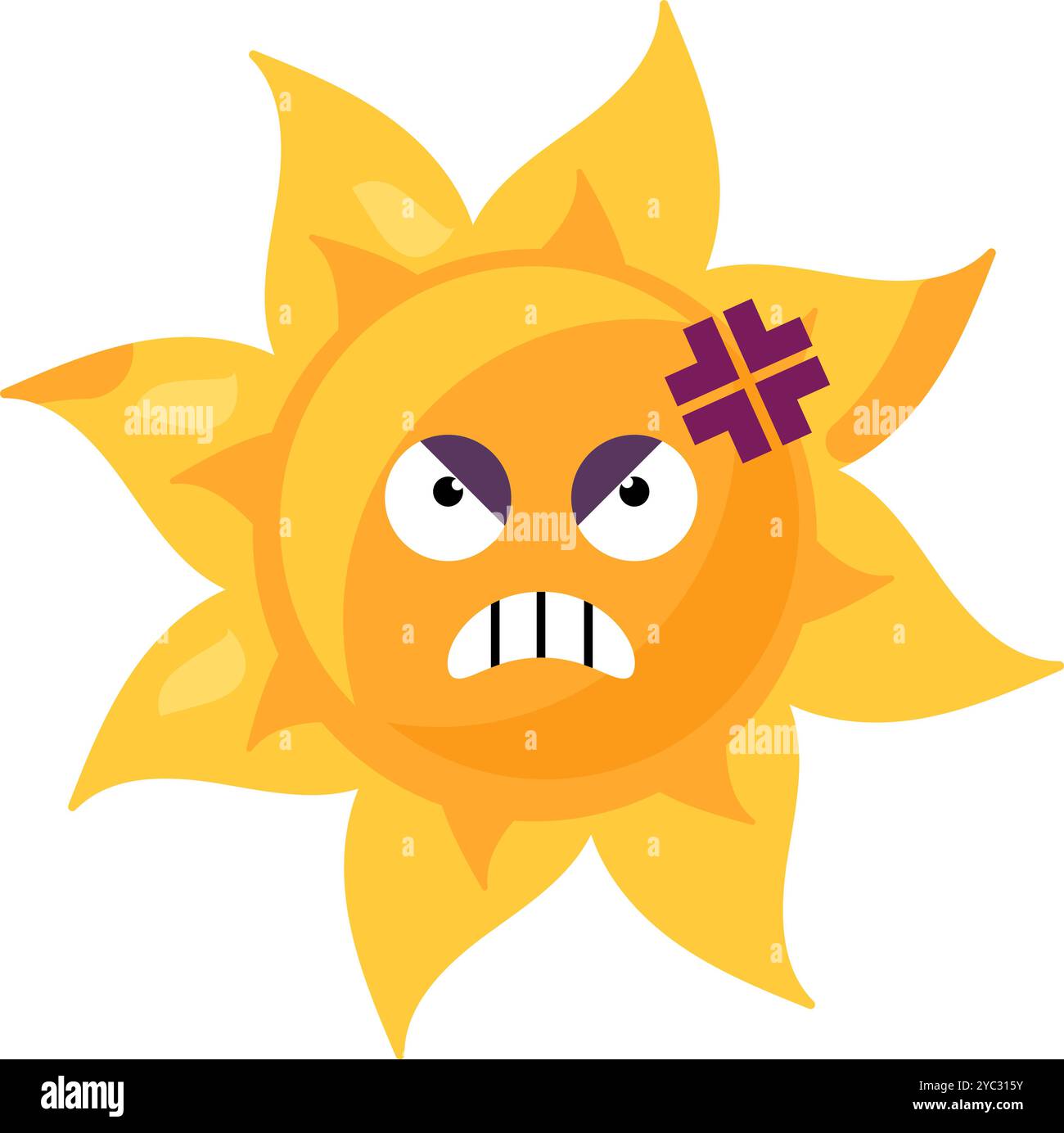 Sunbeam emoji style Stock Vector Images - Alamy