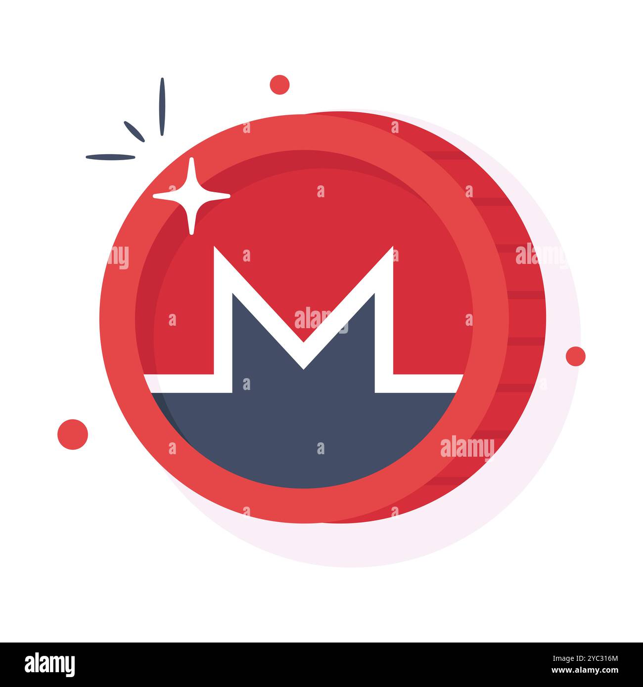 Well designed icon of Monero coin, cryptocurrency coin vector design ...