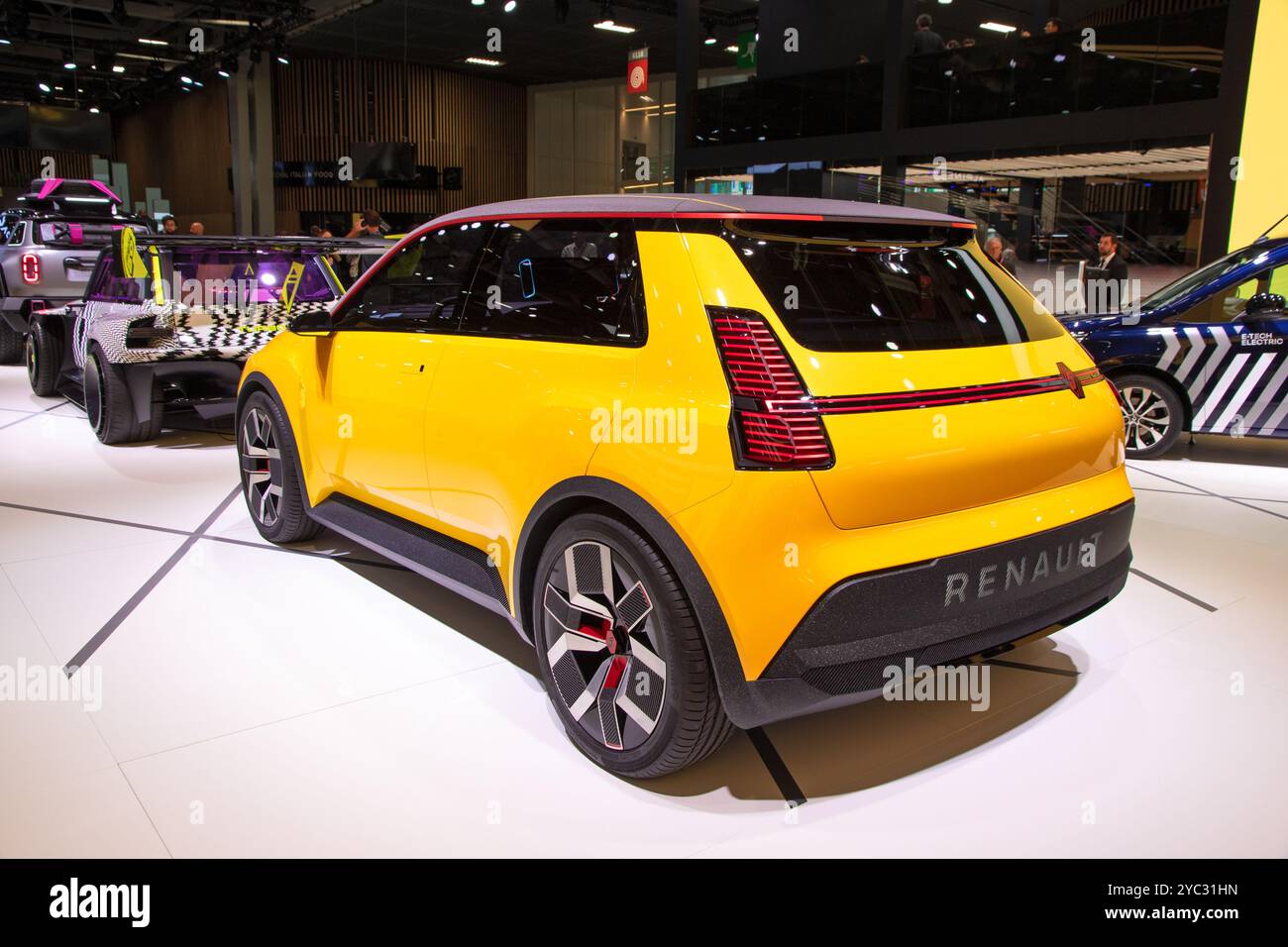 Renault 5 all-electric car (2024) at the Paris Motor Show, France ...