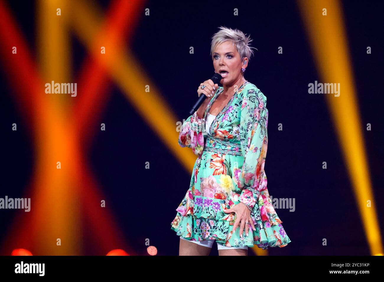 Moderatorin Inka Bause bei der Aufzeichnung der Schlagershow ...