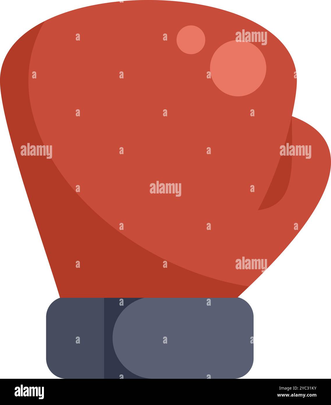 Simple illustration of a red boxing glove standing upright Stock Vector ...