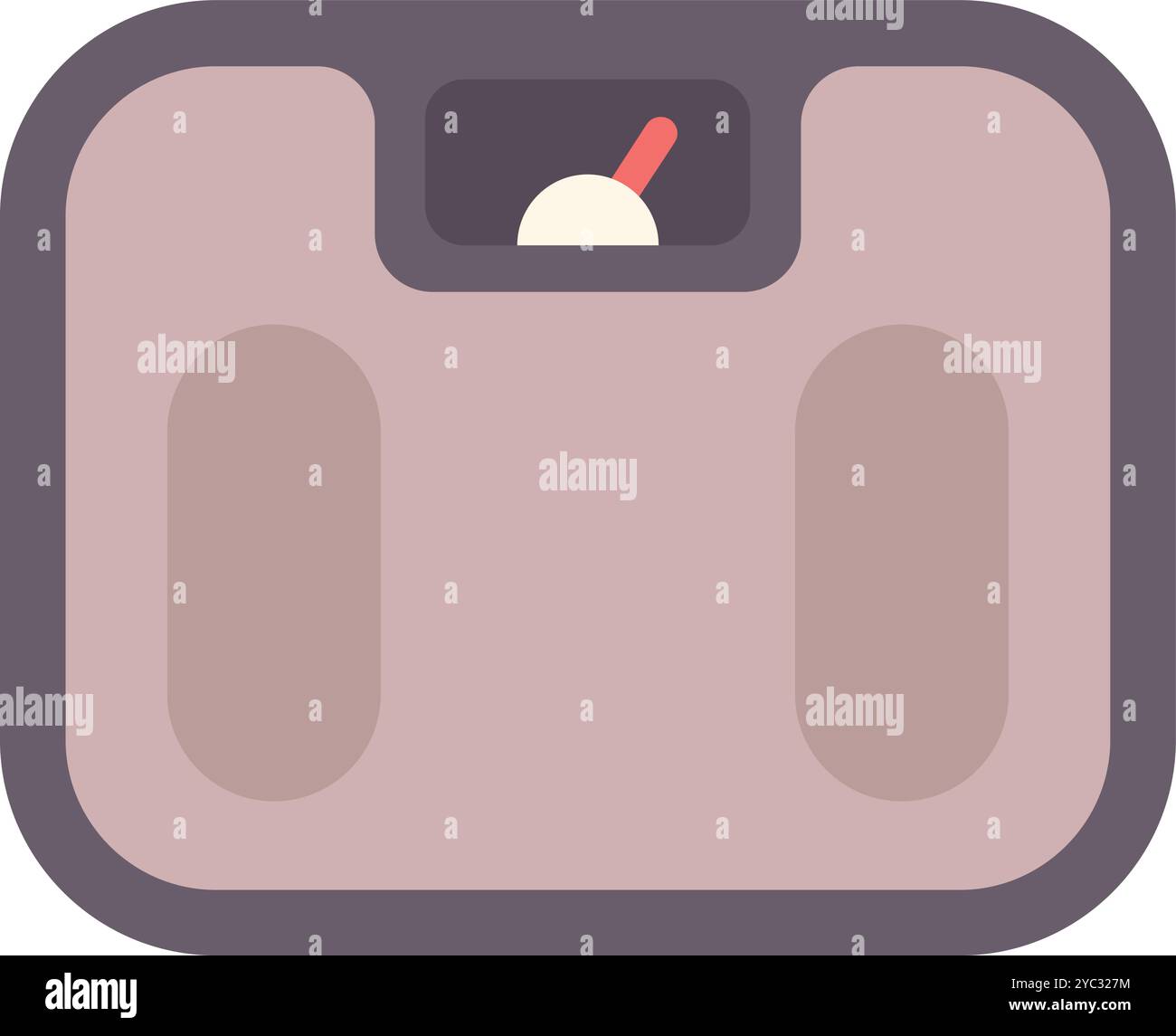 Simple icon of a bathroom scale, representing weight management and ...