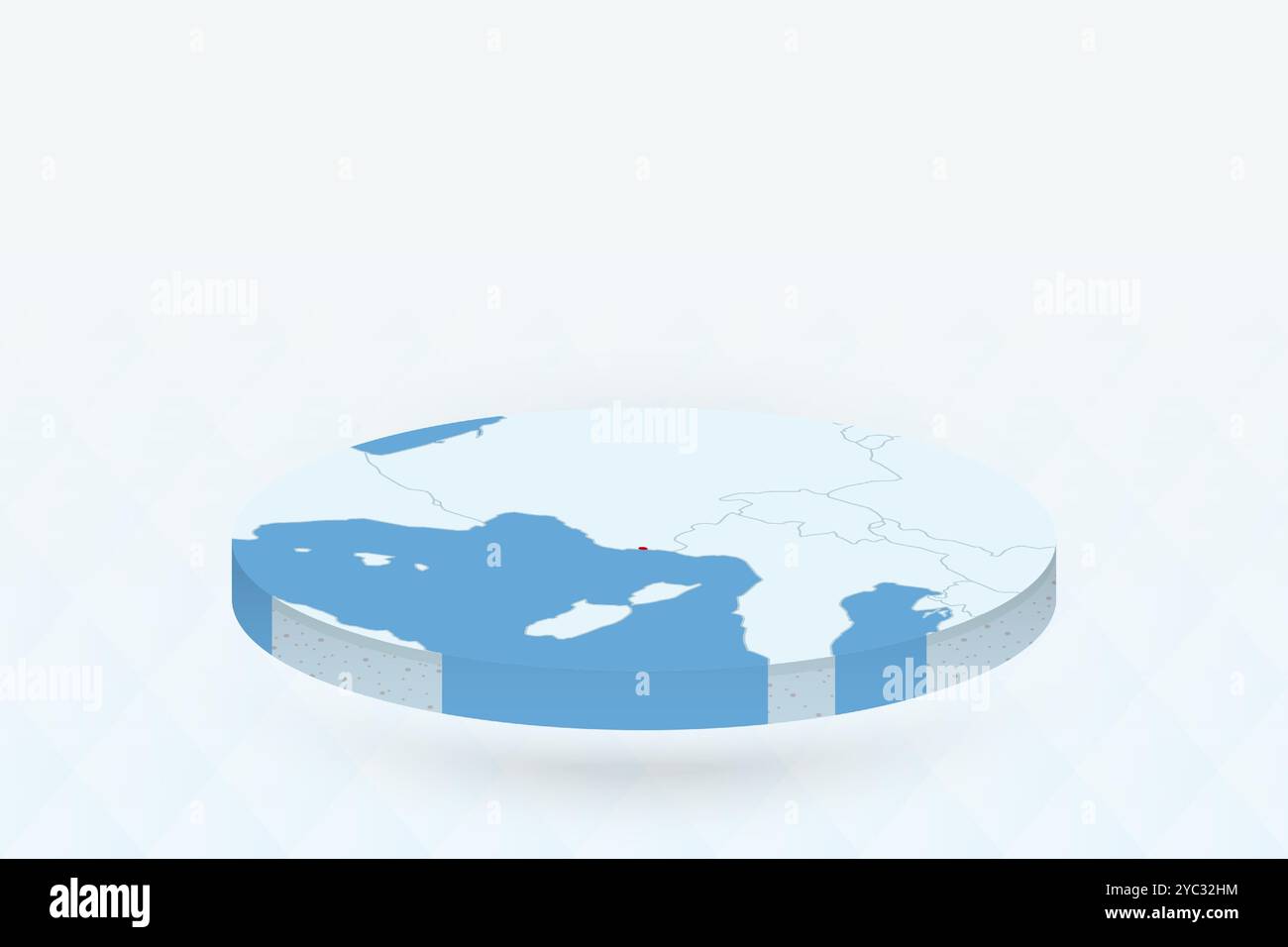 3D Isometric Map Highlighting Monaco in Red. Vector illustration Stock Vector Image & Art - Alamy