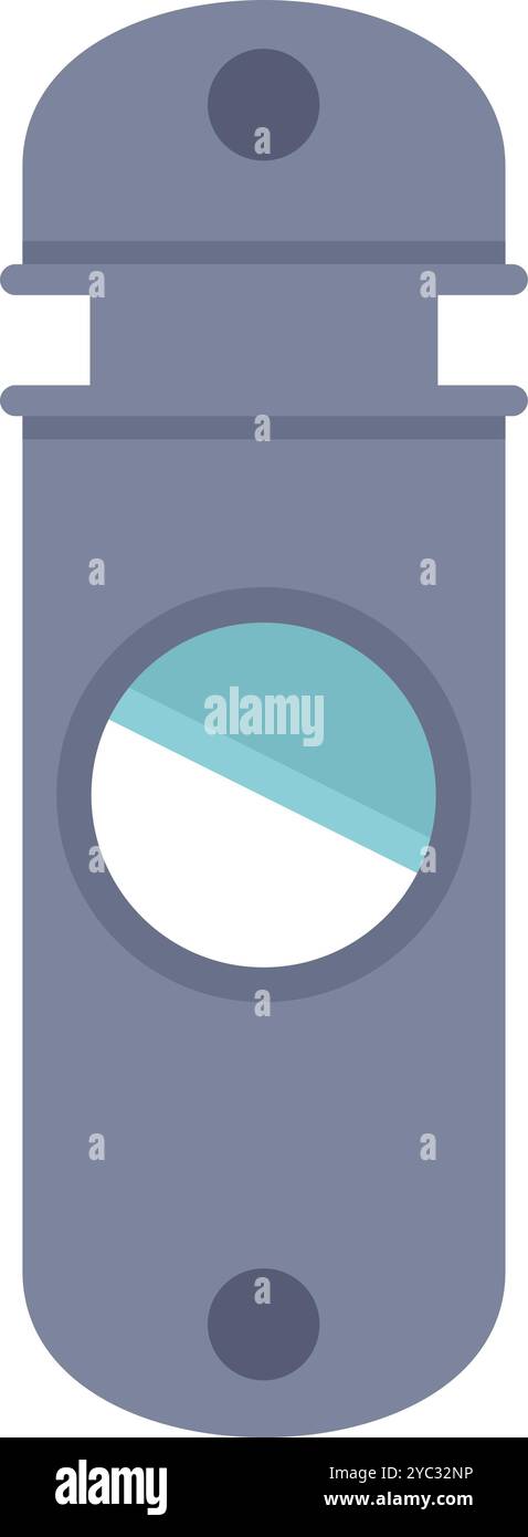 Simple icon of a submarine periscope indicating the water level Stock ...