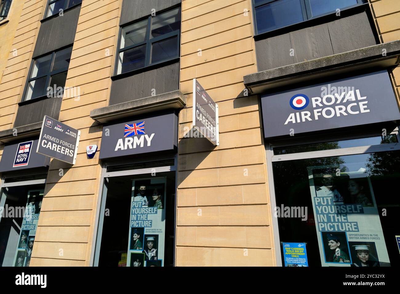 Military recruitment signs, Bristol, England UK. Taken October 2024 ...