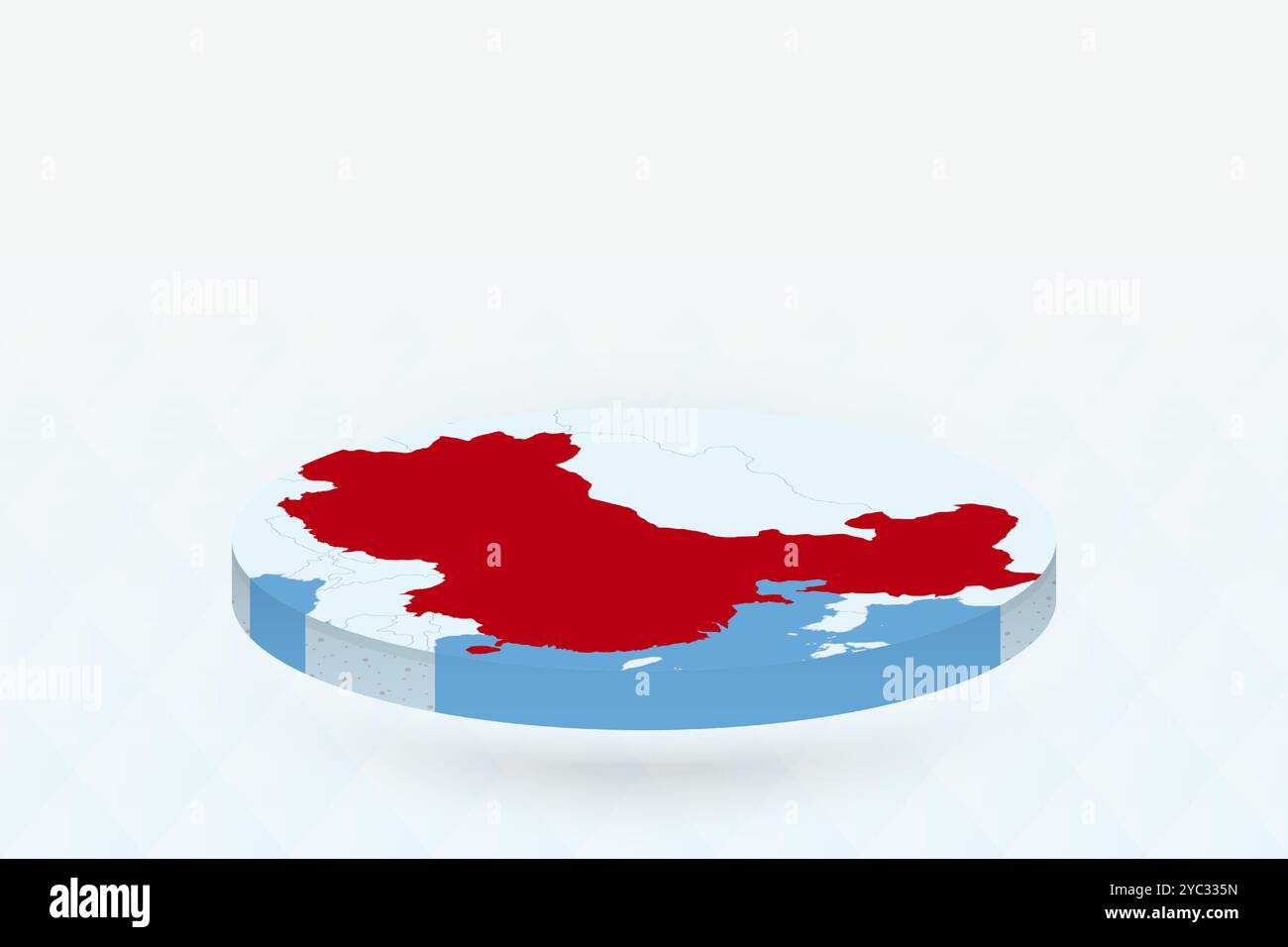 World map highlighting china hi-res stock photography and images - Alamy