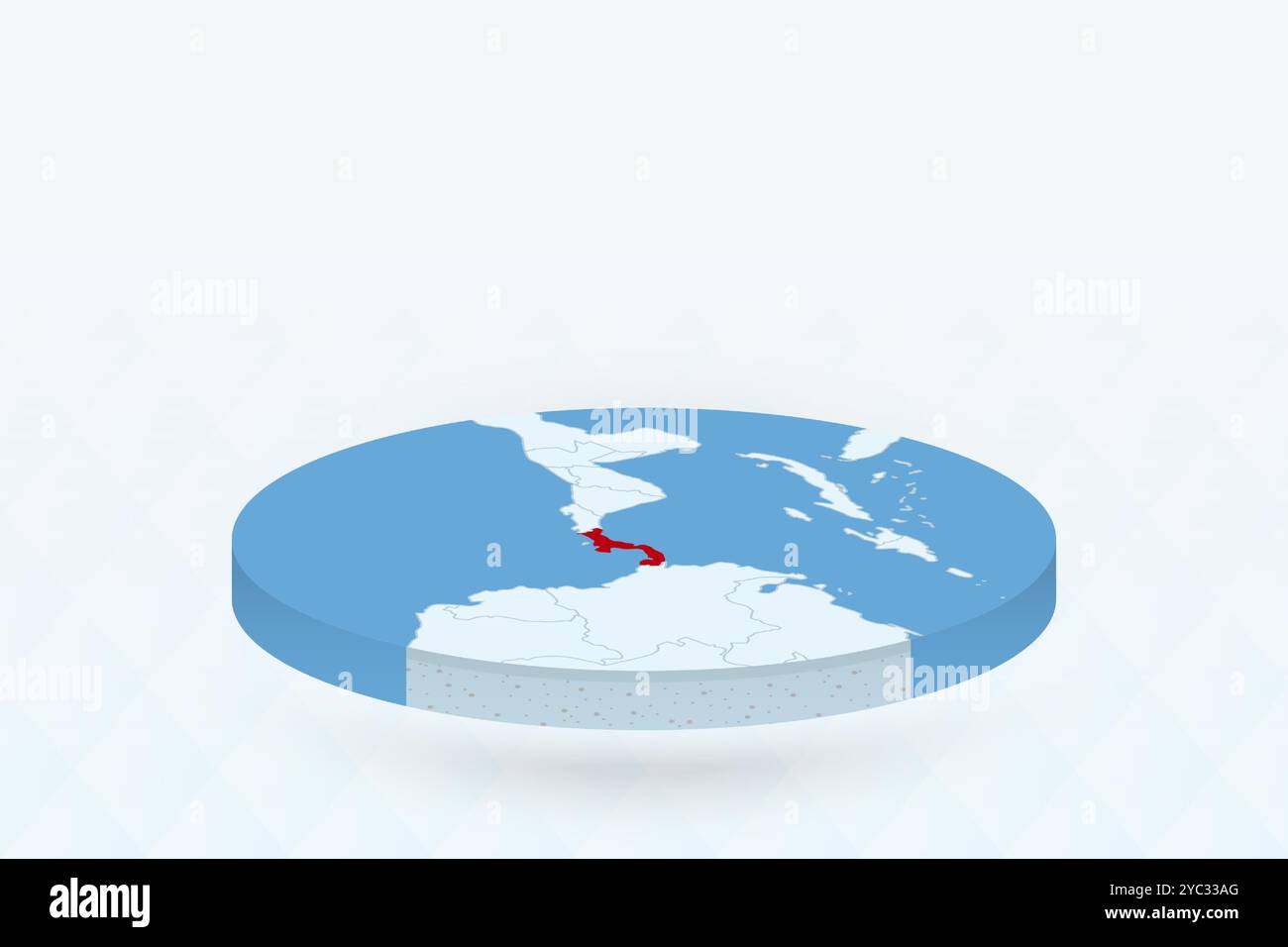 Panama 3d map borders Stock Vector Images - Alamy