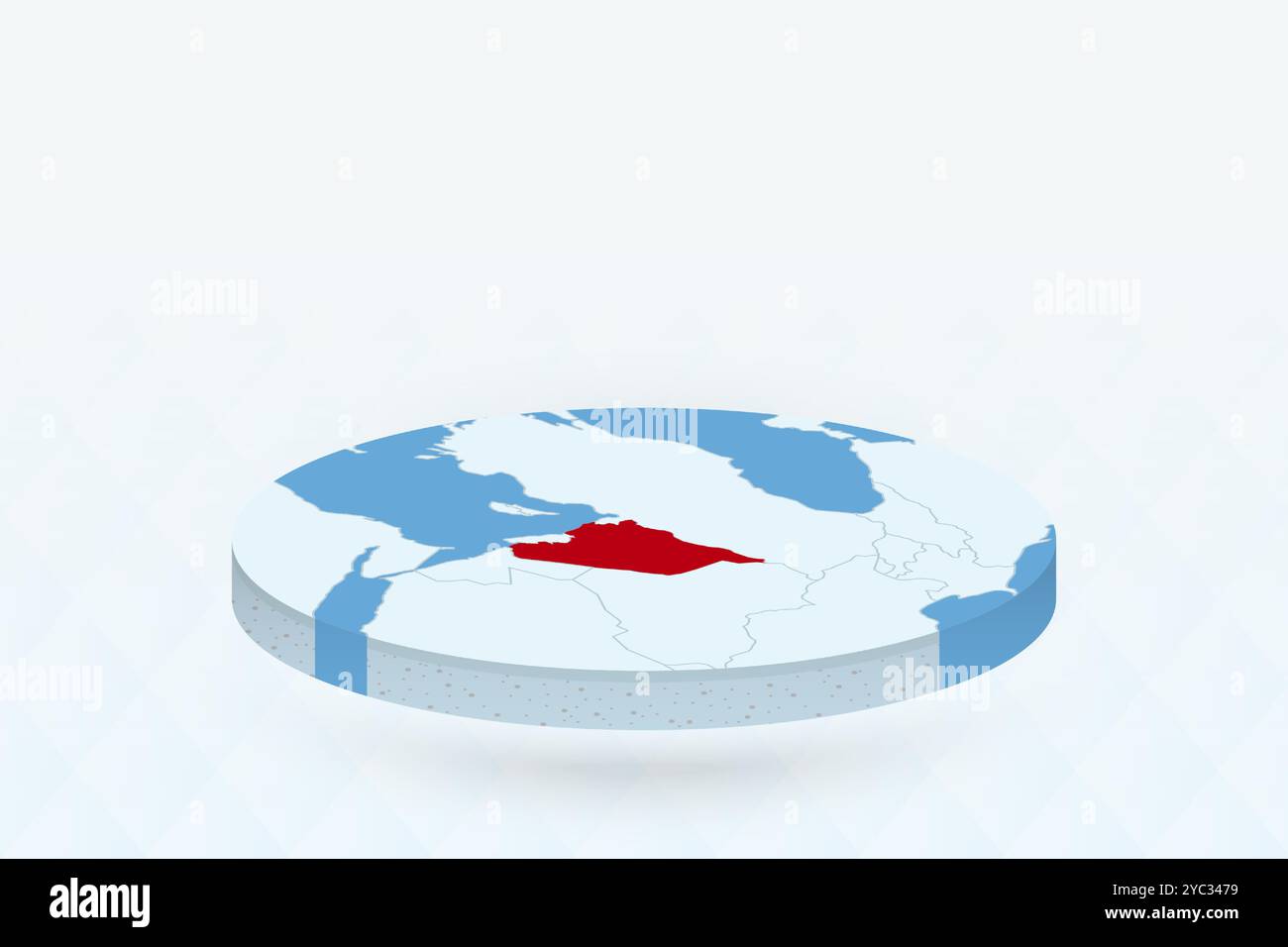 Syria topographic map 3d hi-res stock photography and images - Alamy