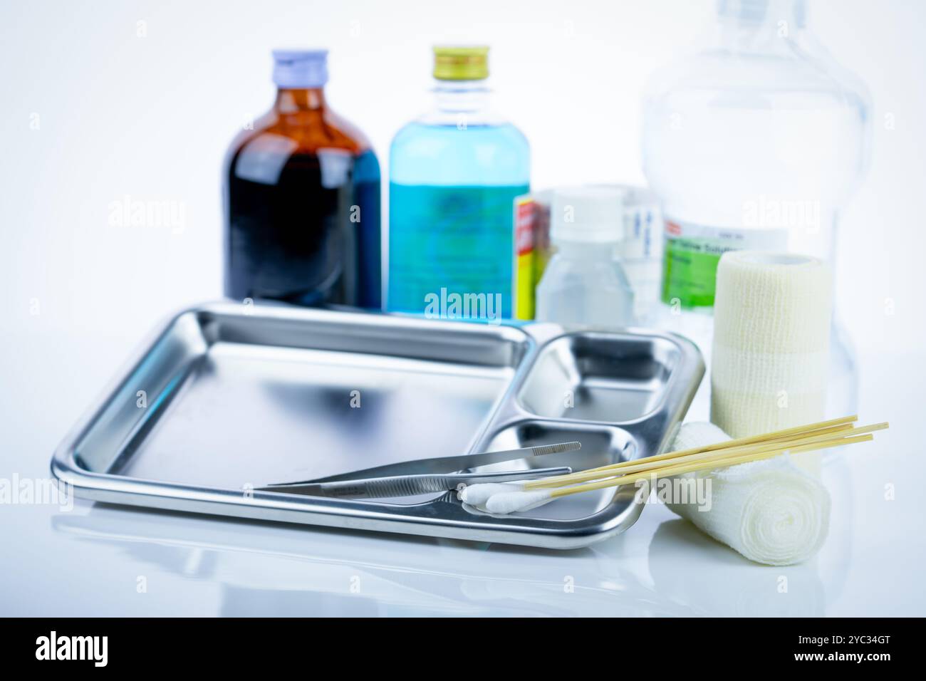 Medical equipment for treating infections. Wound care dressing set ...