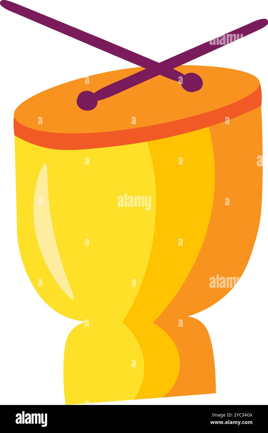 A vibrant vector illustration of percussion instrument in joyful ...