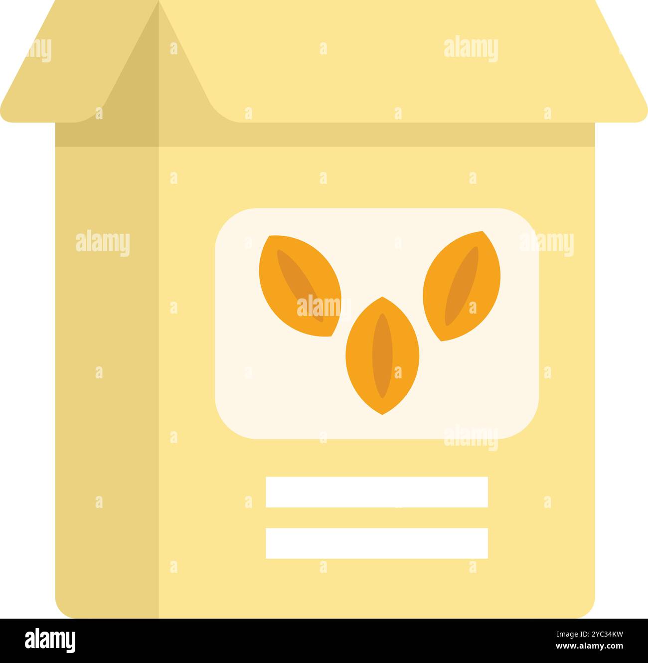 Open cardboard box for planting seeds, gardening and farming supply ...