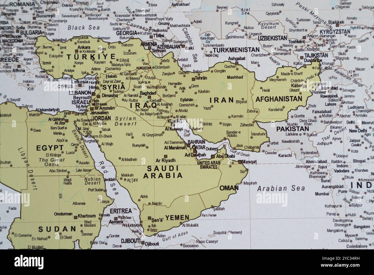 Map Of Africa Middle East