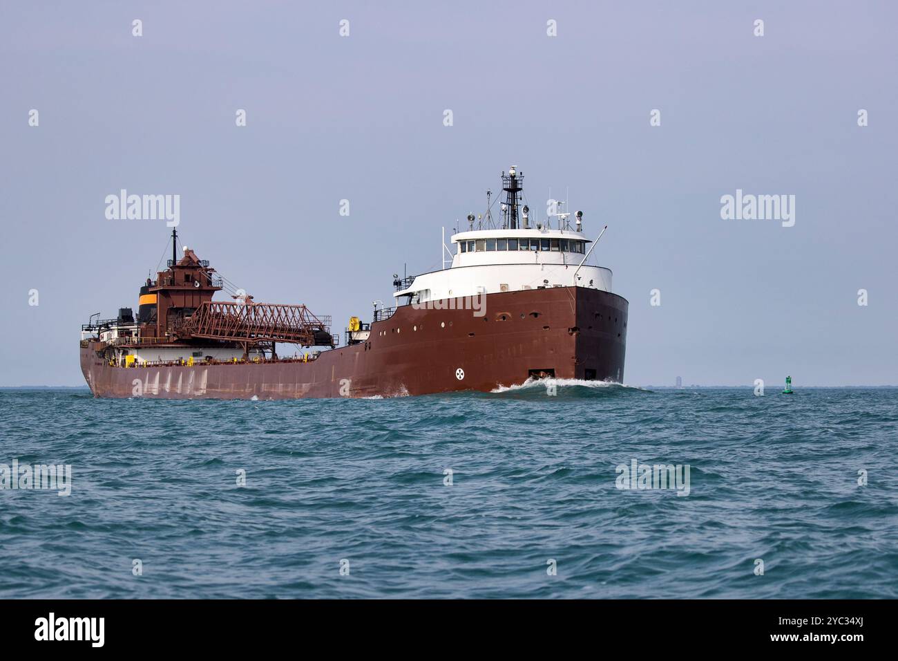 A great lakes freighter crossing Lake St. Clair Stock Photo - Alamy